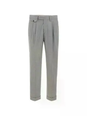 DEVORE INCIPIT Double-pleated Cuffed Trousers - Grey