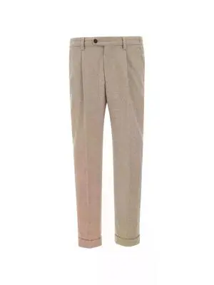 DEVORE INCIPIT Pleated Brushed Trousers - Neutrals
