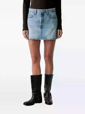 LEVI'S Whiskering-effect Mini Skirt - Blue