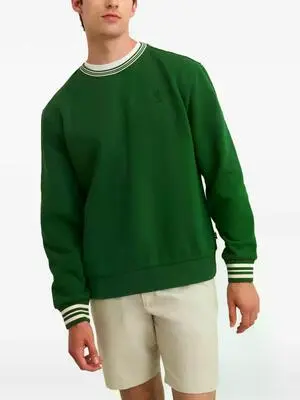 Pringle Of Scotland Crew-neck Striped-trim Sweatshirt