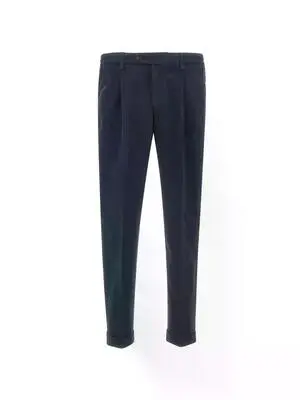 DEVORE INCIPIT Pleated Cuffed Trousers - Blue