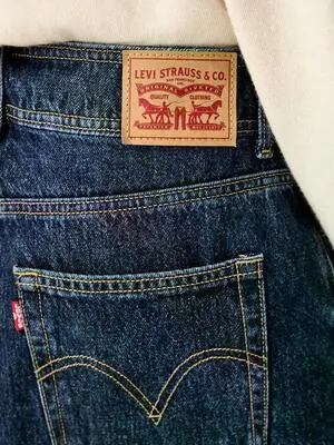 LEVI'S Belted Denim Mini Skirt
