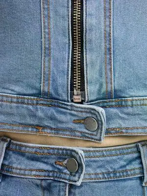 BENETTON Zip-up Denim Jacket