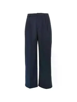 BSTROY Pleated Wide-leg Trousers - Blue