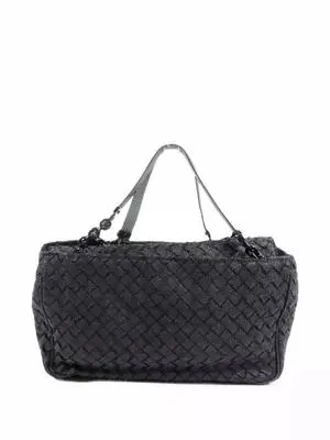 Bottega Veneta Mini Intrecciato Rattan Tote Bag - Black
