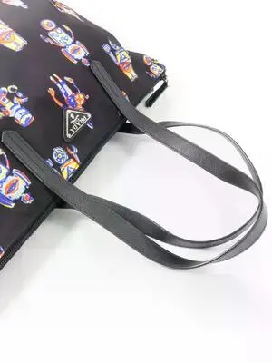 Prada Robot-print Tote Bag - Black