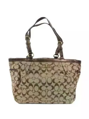 COACH Gallery Signature Monogram Tote Bag - Neutrals