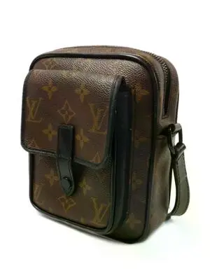 LOUIS VUITTON Monogram Macassar Christopher Cross Body Bag
