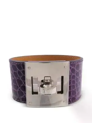 Hermès Kelly Leather Bracelet - Silver