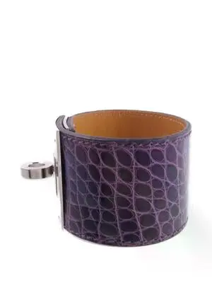 Hermès Kelly Leather Bracelet - Silver