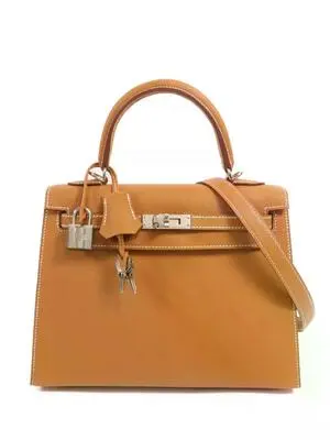 Hermès 25 Kelly Epsom Sellier Tote Bag - Brown
