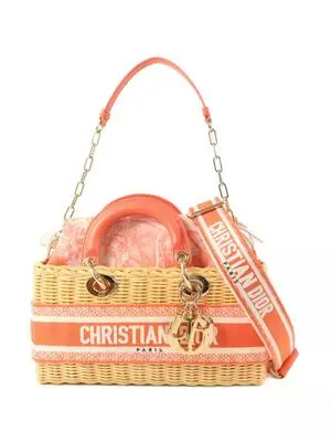 Dior Lady D-joy Dioriviera Wicker Tote Bag