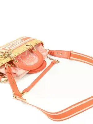 Dior Lady D-joy Dioriviera Wicker Tote Bag