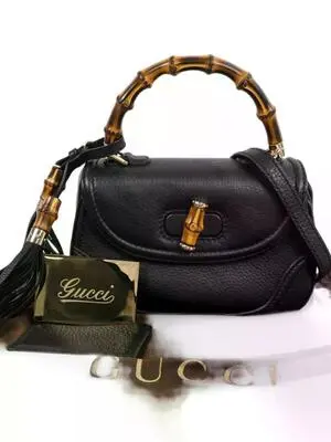 Gucci New Bamboo Leather Tote Bag