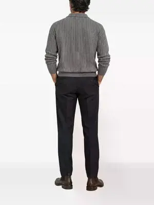 FRANZESE COLLECTION Ribbed-knit Polo Shirt
