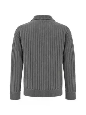 FRANZESE COLLECTION Ribbed-knit Polo Shirt