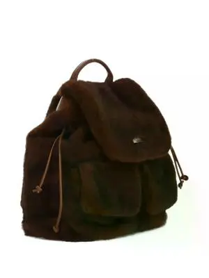 Herno Faux-fur Drawstring Backpack
