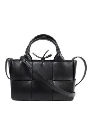 Bottega Veneta Candy Arco Intrecciato Leather Tote Bag - Black