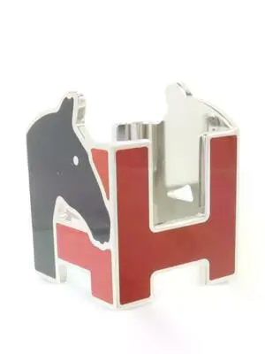 Hermès H Cheval Scarf Ring - Silver