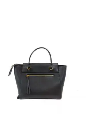 Celine Mini Leather Shoulder Bag - Black