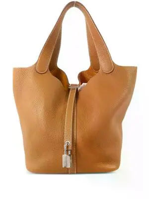 Hermès 2024 Mm Picotin Leather Tote Bag - Brown