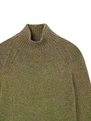MC2 SAINT BARTH Military Meghan Donegal Turtleneck Wool-blend Knit Sweater