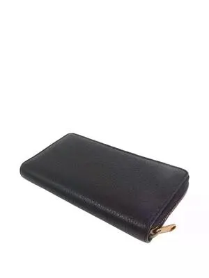 Gucci Gg Web Zip-around Leather Wallet - Black