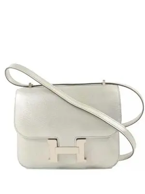 Hermès 2026 Mini Constance Shoulder Bag - Silver