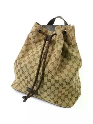 Gucci Gg Canvas Logo-patch Backpack