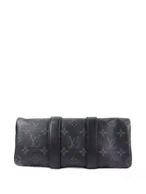 LOUIS VUITTON Keepall Bandouliere Monogram Eclipse Tote Bag
