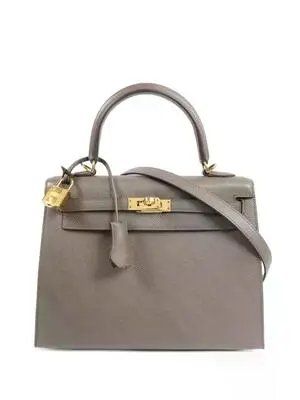 Hermès Kelly 25 Epsom Calfskin Shoulder Bag - Grey