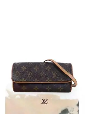 LOUIS VUITTON Pochette Florentine Monogram Canvas Tote Bag - Brown