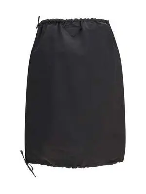 Prada Satin Midi Skirt With Drawstring