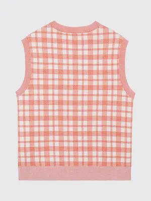 Loewe Tartan Wool Knit Vest With V-neck