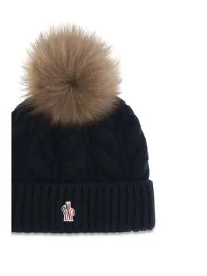Moncler Pom-pom Wool And Cashmere Beanie - Blue