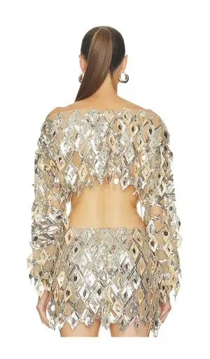 THE DOLLS HOUSE Luna Top In Metallic