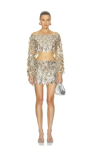 THE DOLLS HOUSE Luna Top In Metallic
