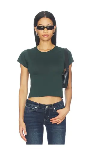 Eterne Cotton Short Sleeve Baby Tee In Green