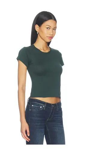 Eterne Cotton Short Sleeve Baby Tee In Green