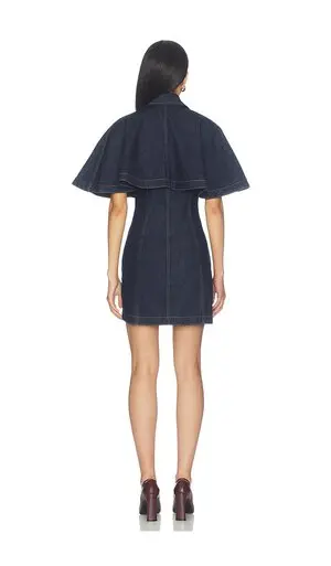 Simkhai Shreya Mini Cape Dress In Blue