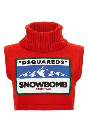 Dsquared2 Après Ski' Cropped Vest - Red