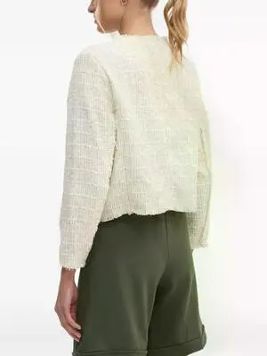 Dkny Bouclé Frayed-edge Jacket