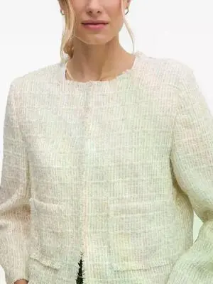 Dkny Bouclé Frayed-edge Jacket
