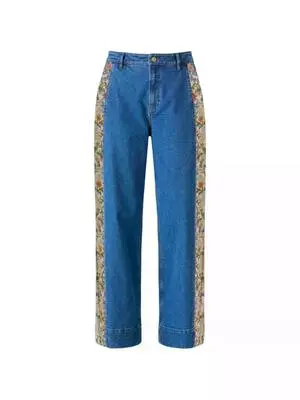 Cinq À Sept Zoe Patchwork-detail Straight-leg Jeans