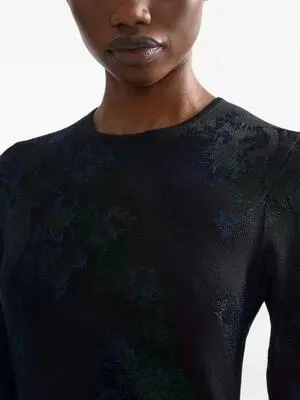Erdem Floral-jacquard Fringe-trim Midi Dress
