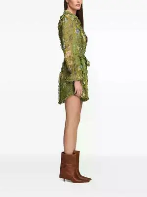 Cinq À Sept Estelle Ruffled Floral-print Mini Dress
