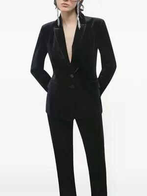 Patrizia Pepe Single-breasted Velvet Blazer