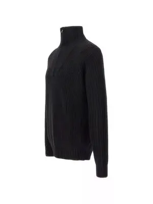 FILIPPO DE LAURENTIIS Ribbed Quarter-zip Sweater