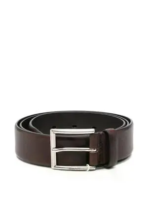 Gant Logo-engraved Buckle Belt - Brown
