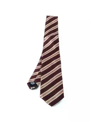 BOSS Striped Silk Tie - Red